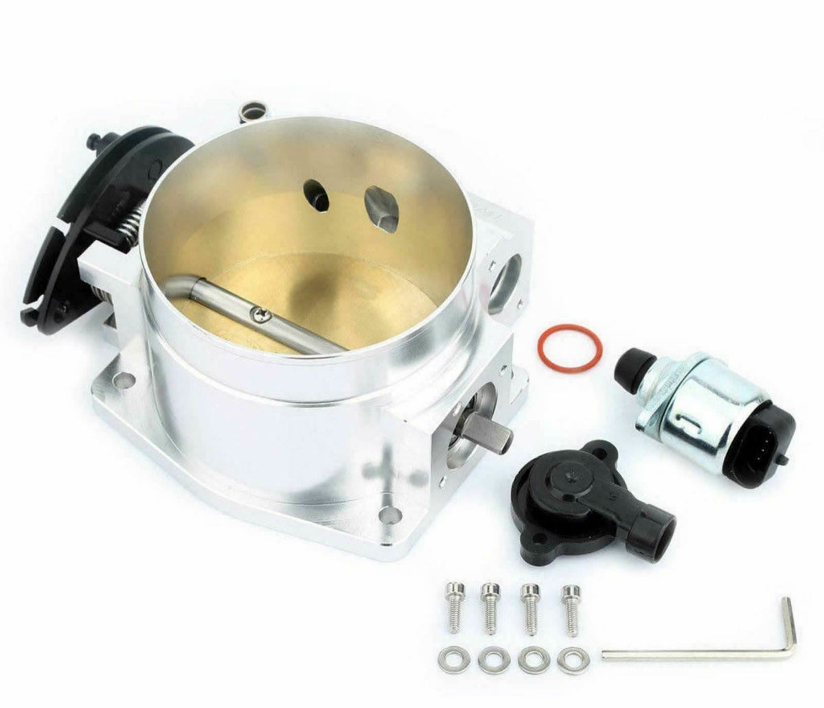 92mm Aluminum Intake Manifold Throttle Body + TPS + IAC For LS1 LS2 LS ...