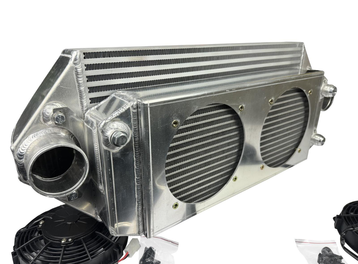 Backdoor Front Mount Intercooler Dual 3" Tucked Full Size Radiator Com ...