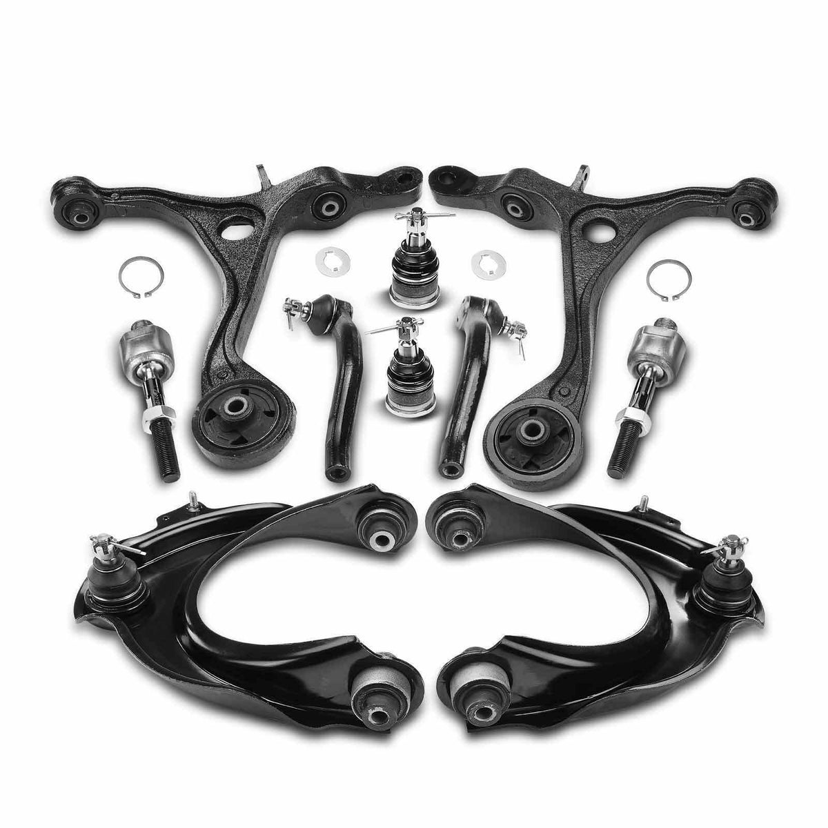 10x Front Upper & Lower Control Arm w/Ball Joint Tie Rod End for Acura ...