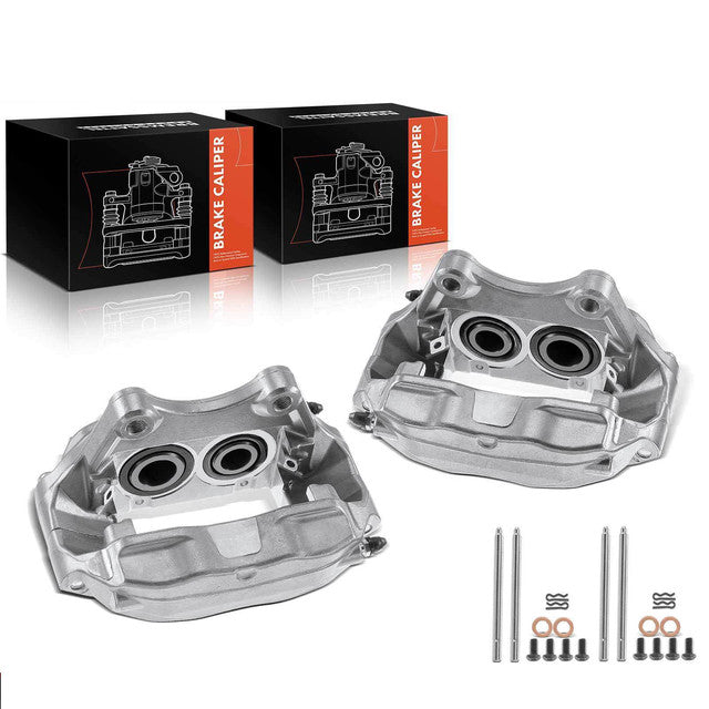 2x Disc Brake Calipers 4 Pistons for Nissan 350Z Infiniti G35 Front Le ...
