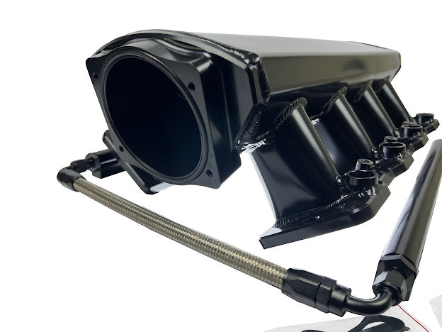 LS Low Profile Metal Fabricated Intake Manifold LS1 LS2 LS6 92mm 102mm ...