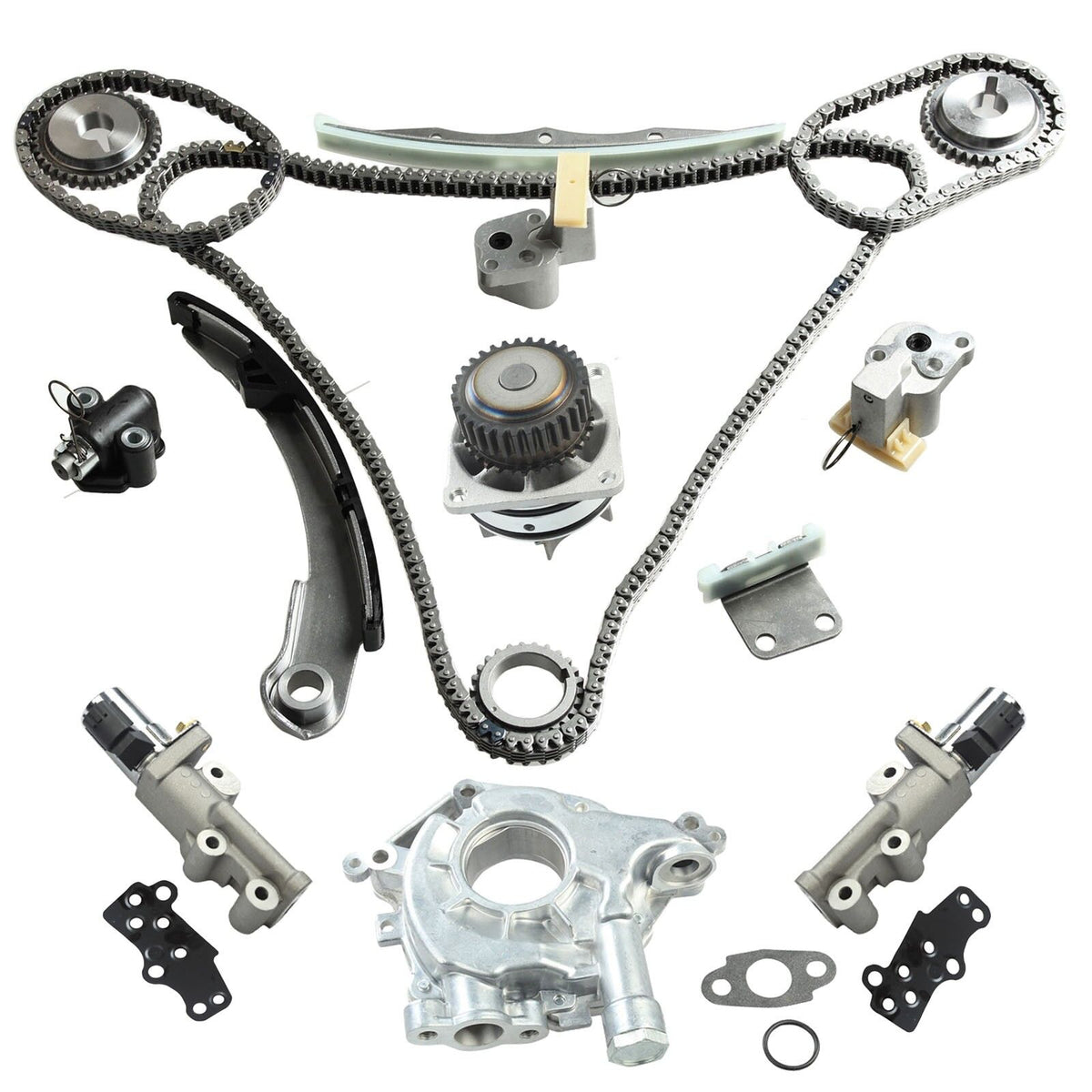 For Nissan Infiniti 3.5 Timing Chain Kit Water Oil Pump VVT Control So ...