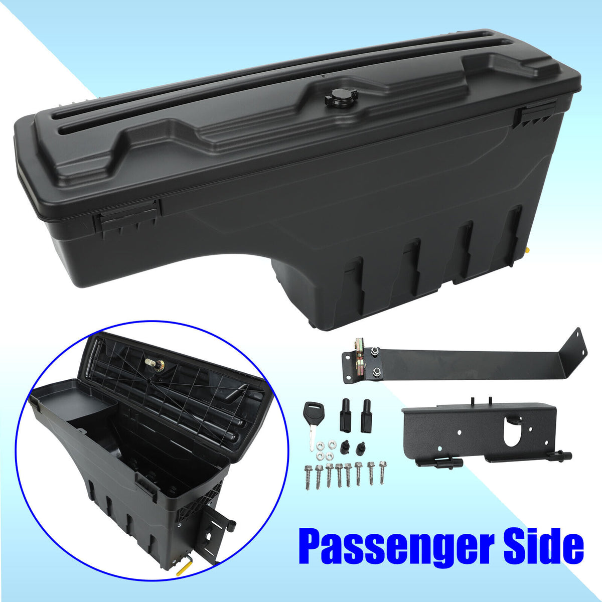 For 99-16 Ford F-250 F-350 Truck Bed Tool Storage Box Passenger Side L ...