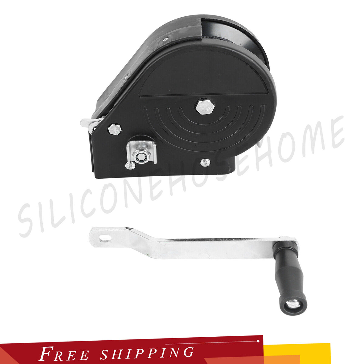 1800lb Hand Winch Hand Crank Strap Heavy Duty Winch ATV Jet Ski Traile ...