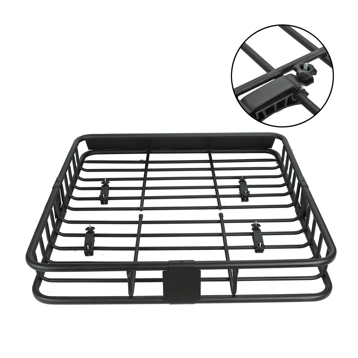 New Black Heavy Duty 43" Steel Roof Rack Cargo Carrier Luggage Top For ...