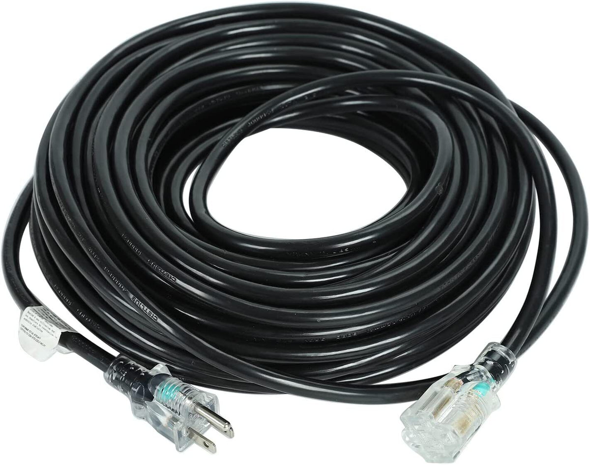 100 ft Power Extension Cord Outdoor & Indoor Heavy Duty 14 Lighted Dur ...