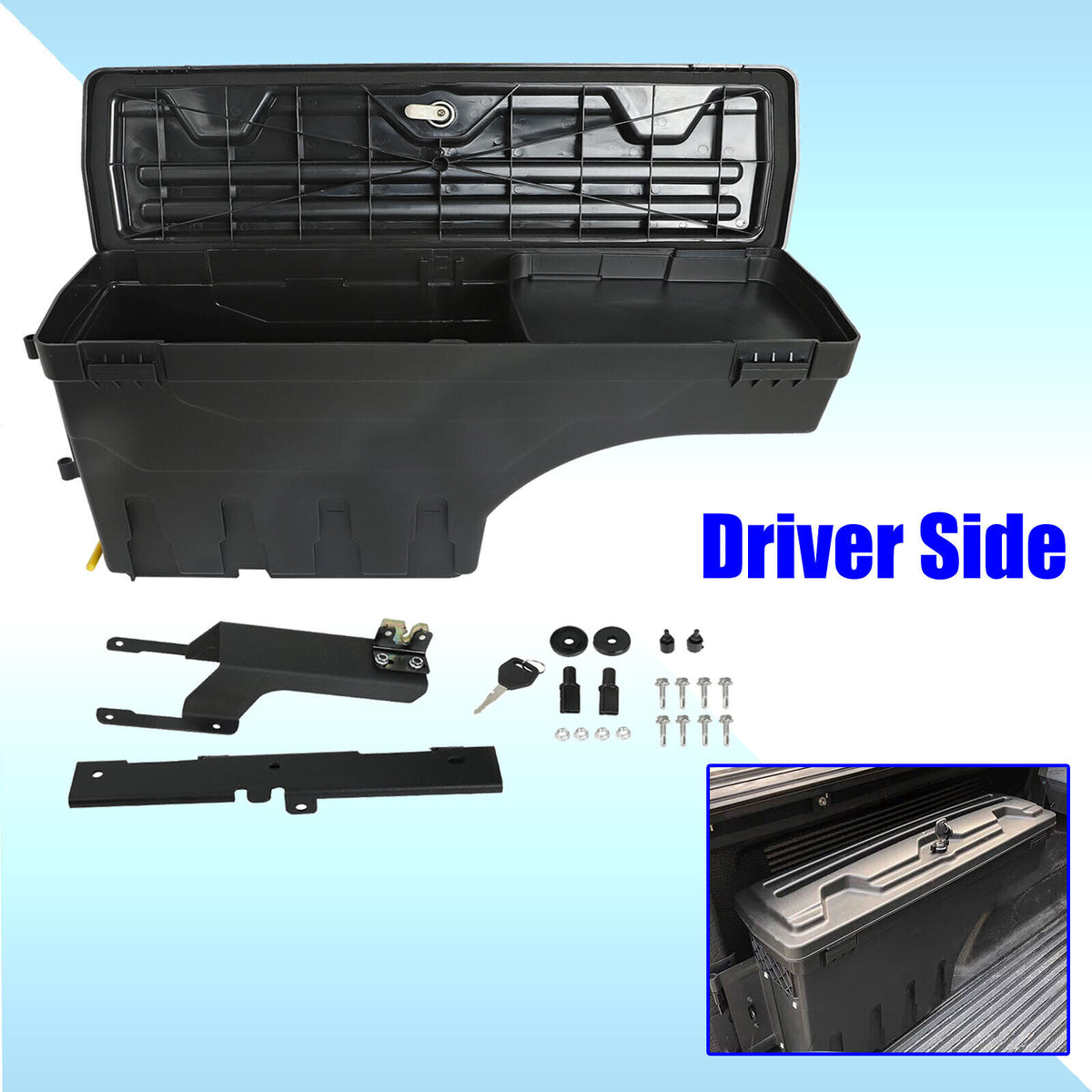 Truck Bed Storage Case Tool Box Driver Side For 17-21 Ford F250 F350 S ...