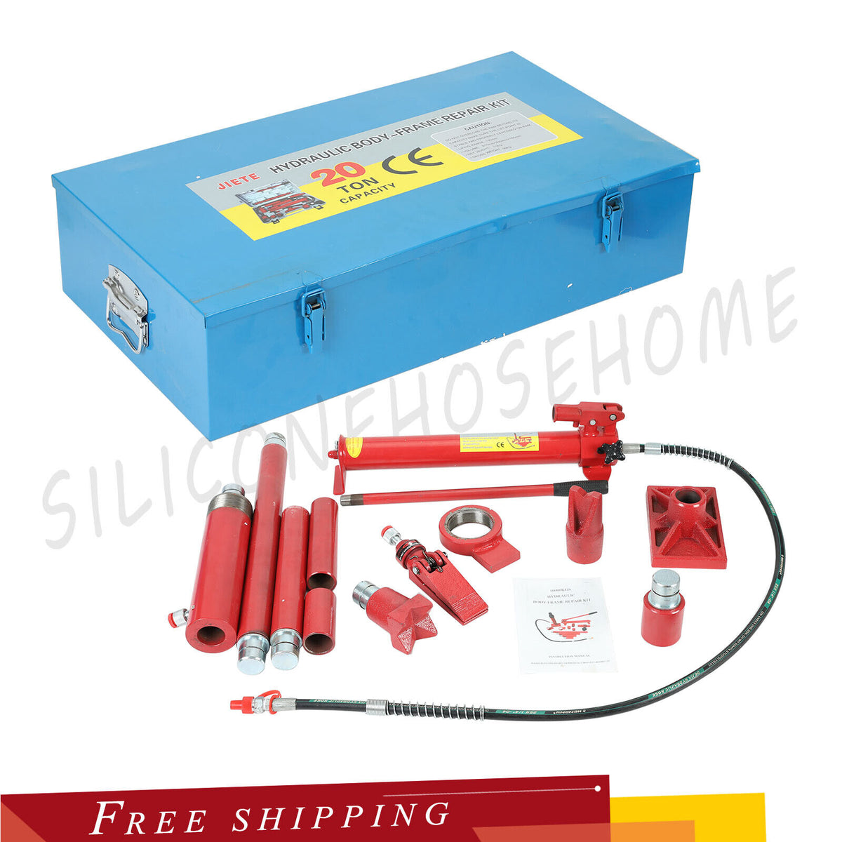 20 Ton Porta Power Hydraulic Jack Body Frame Repair Kit Auto Shop Tool ...