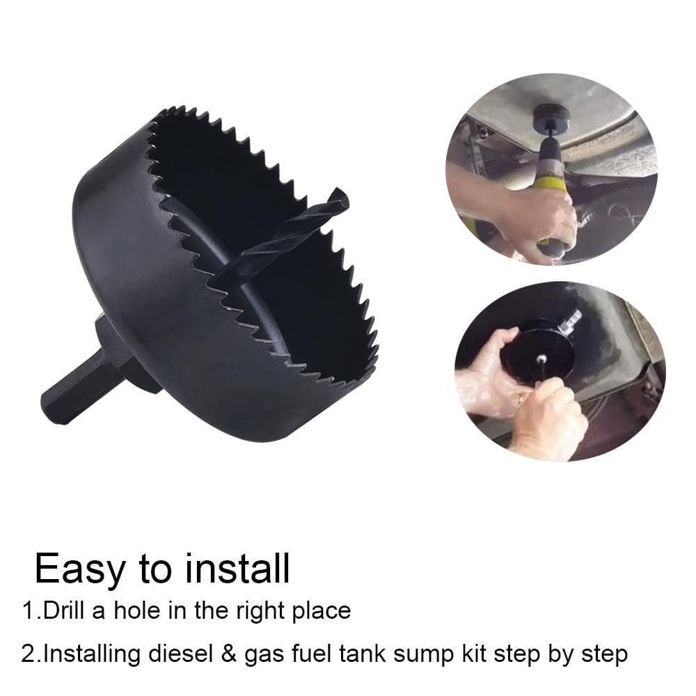 Aluminum Alloy Diesel Fuel Tank Sump Kit w/ Holesaw AirDog FASS For Cu ...