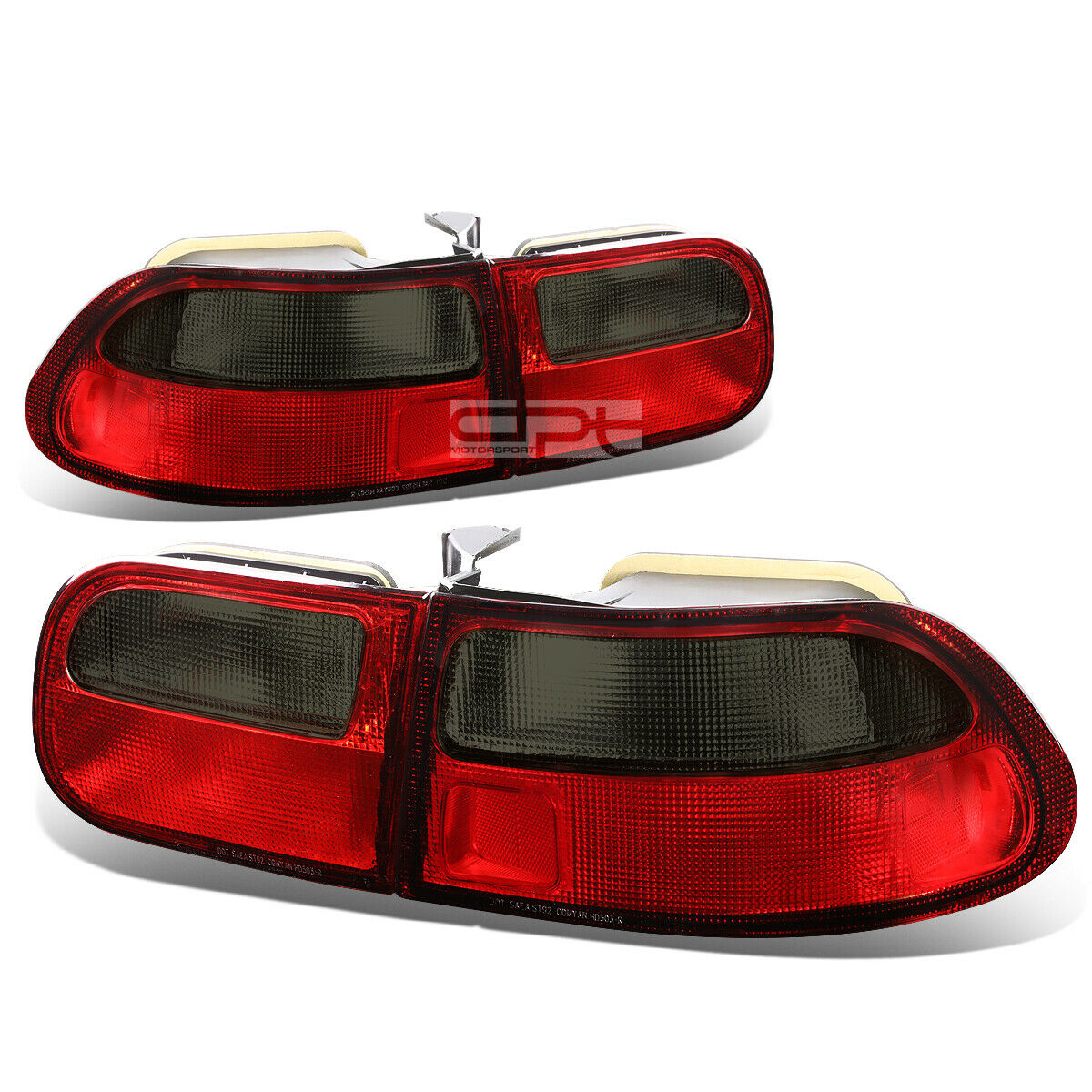 92-95 Honda Civic Hatchback Tail Brake Lights Reverses Lamps Inner+Out ...